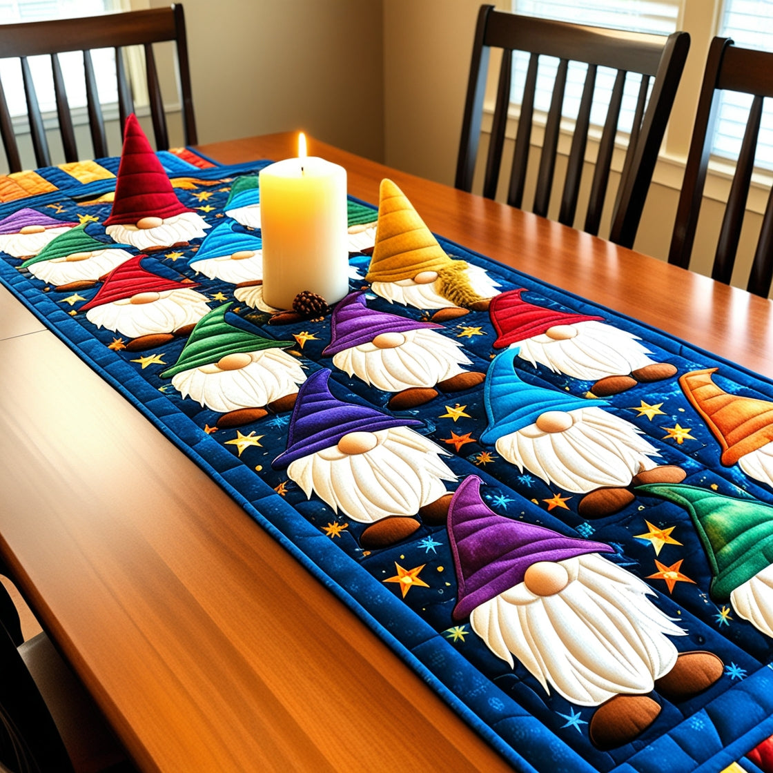 Christmas Gnome NTA041124656 Quilted Table Runner – Alpha Quilt