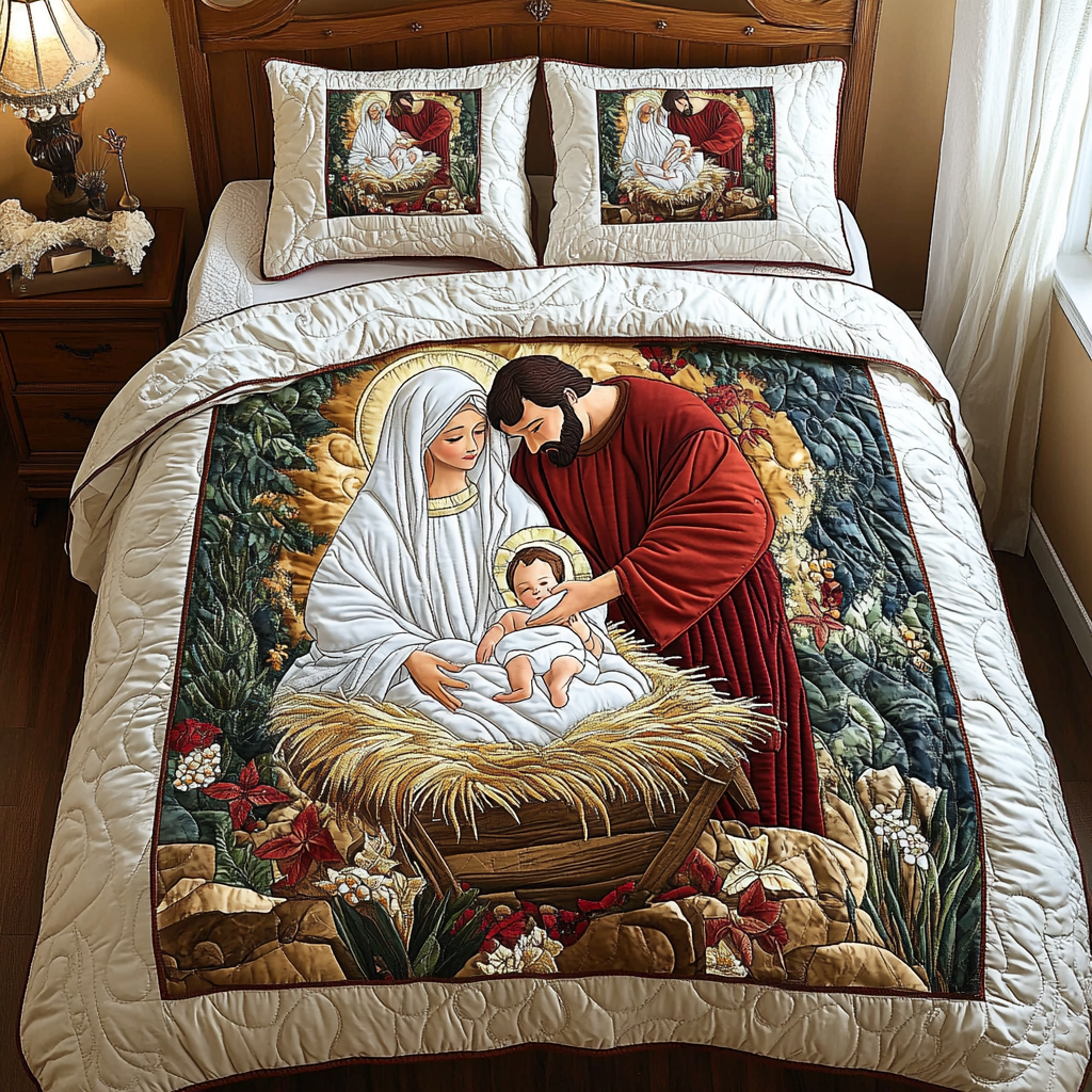 Nativity Scene TAI311024014 Quilt Bedding Set – Alpha Quilt