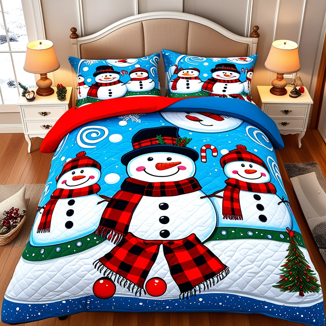 Christmas Snowman NTA041124421 Quilt Bedding Set – Alpha Quilt