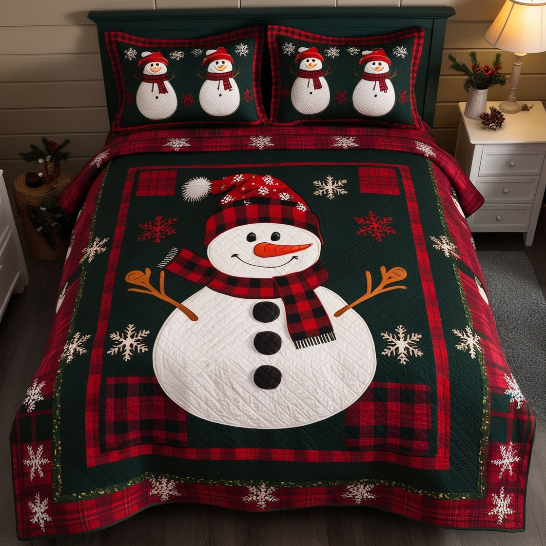 Christmas Snowman NTA041124427 Quilt Bedding Set – Alpha Quilt