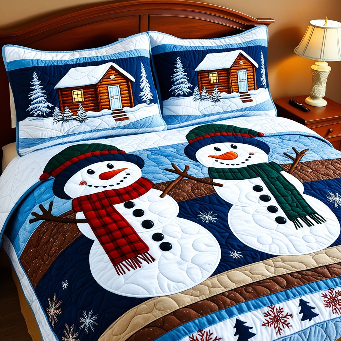 Christmas Snowman NTA061124175 Quilt Bedding Set – Alpha Quilt