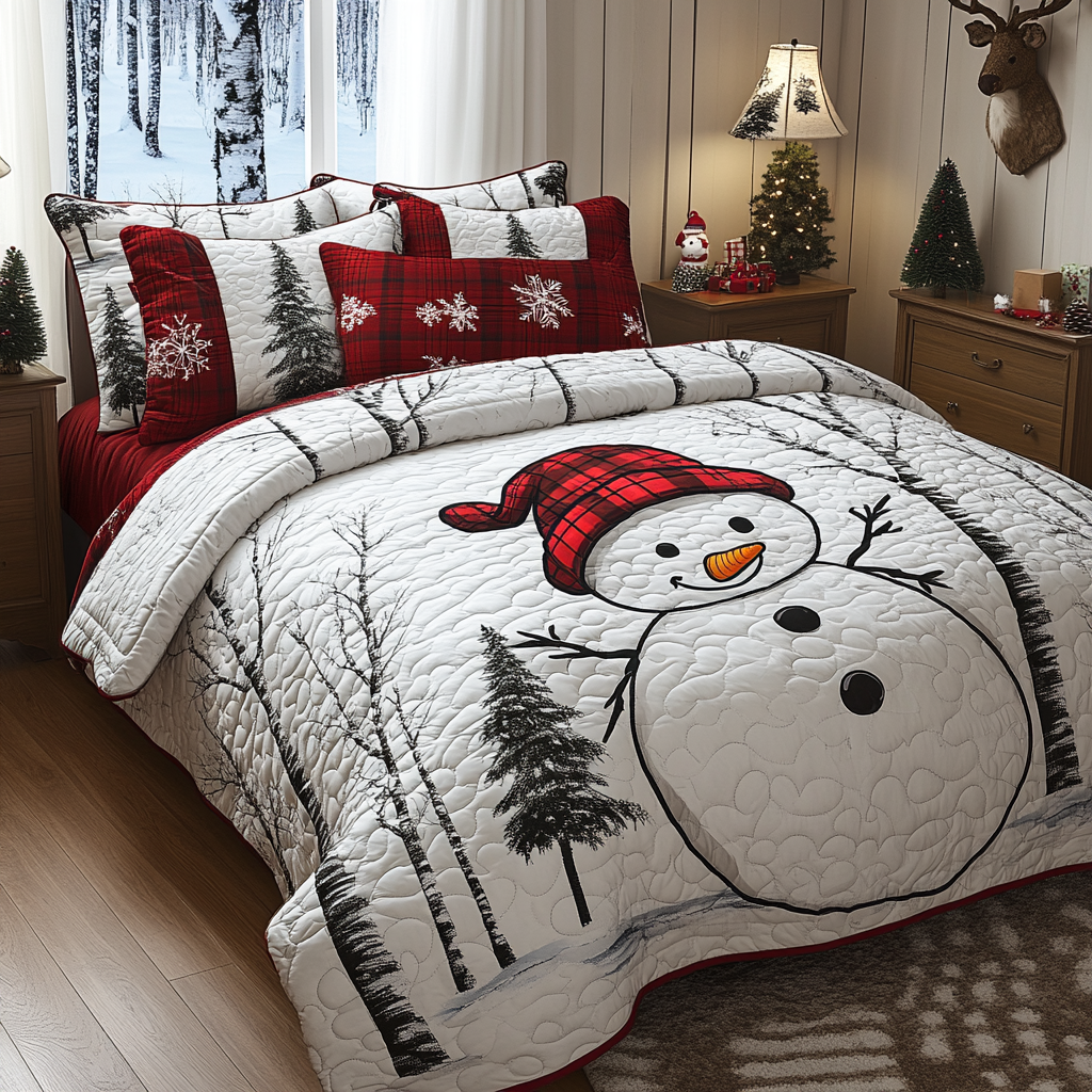 Christmas Snowman TAI041124199 Quilt Bedding Set – Alpha Quilt