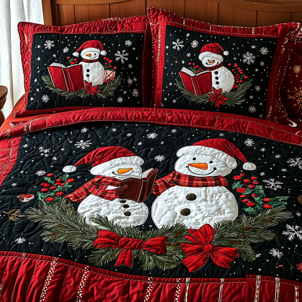 Christmas Snowman TAI061124120 Quilt Bedding Set – Alpha Quilt
