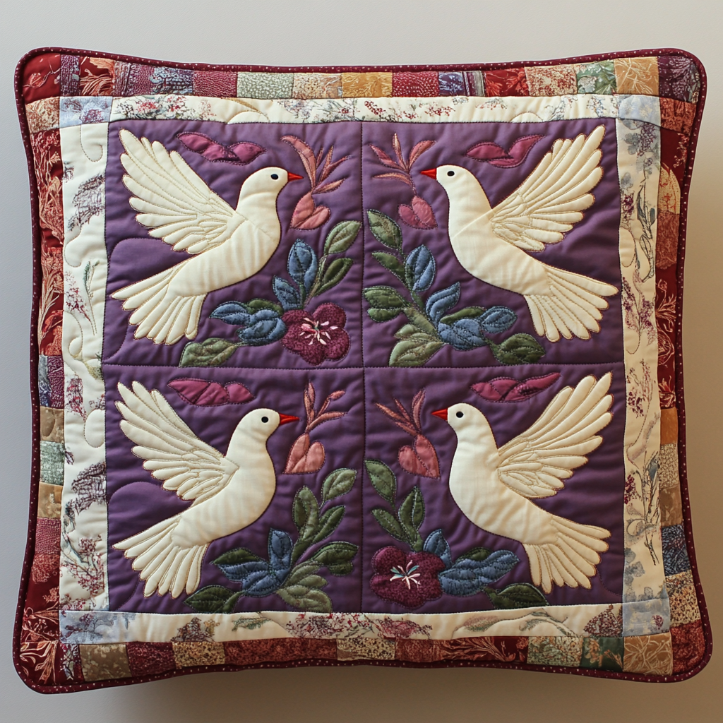 Dove DAI311024440 Quilted Pillow Case – Alpha Quilt