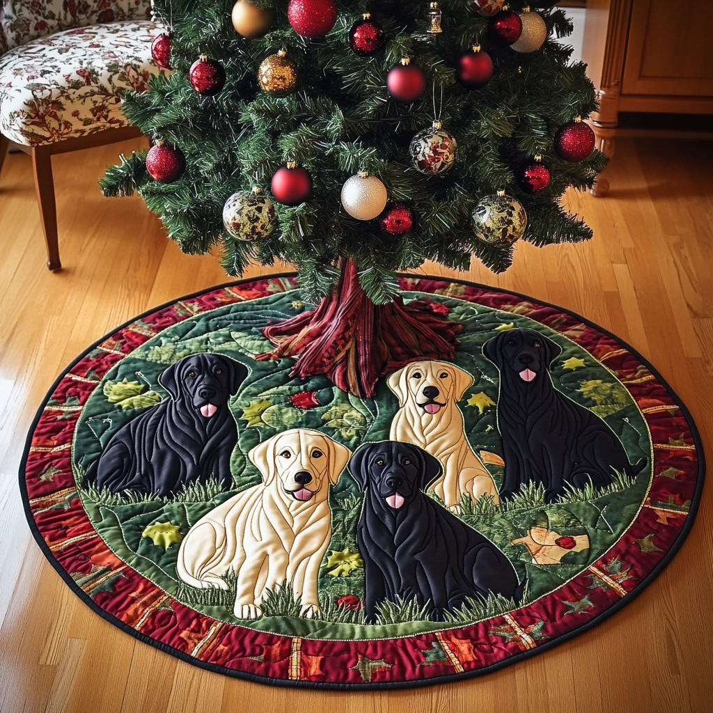 Labrador Retriever TAI041124474 Quilted Tree Skirt – Alpha Quilt