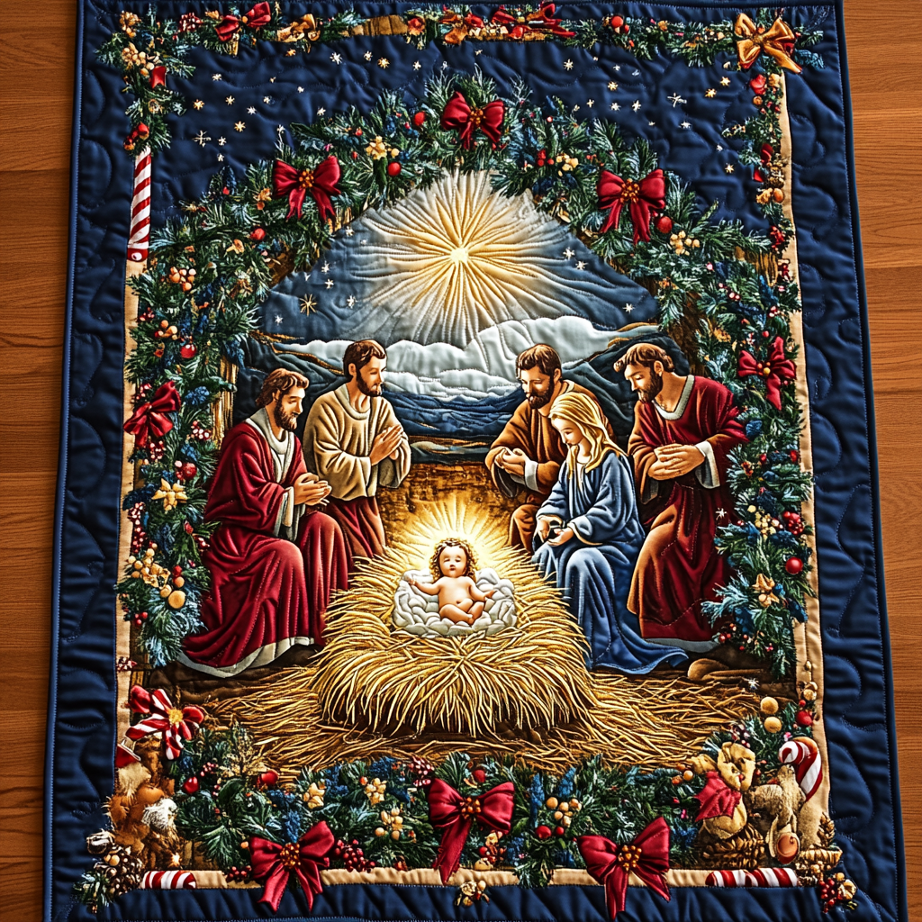 Nativity Scene TAI041124607 Quilted Table Runner – Alpha Quilt