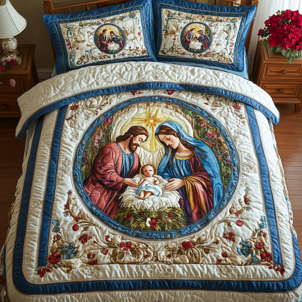 Nativity Scene TAI061124043 Quilt Bedding Set – Alpha Quilt