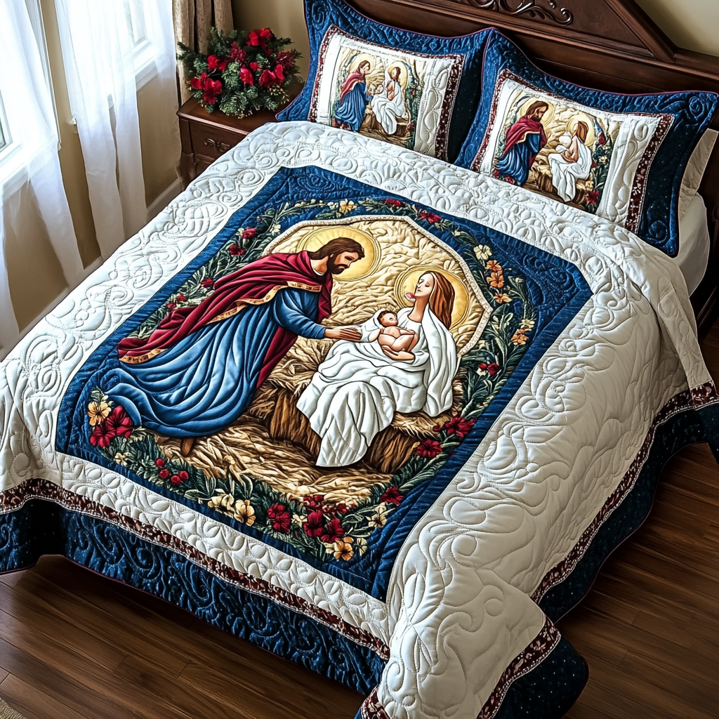 Nativity Scene TAI061124046 Quilt Bedding Set – Alpha Quilt