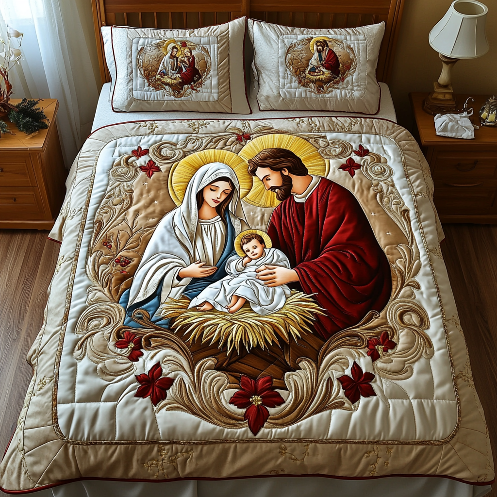 Nativity Scene TAI311024056 Quilt Bedding Set – Alpha Quilt