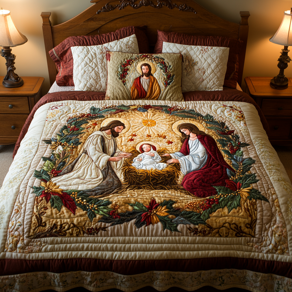 Nativity Scene TAI311024060 Quilt Bedding Set – Alpha Quilt