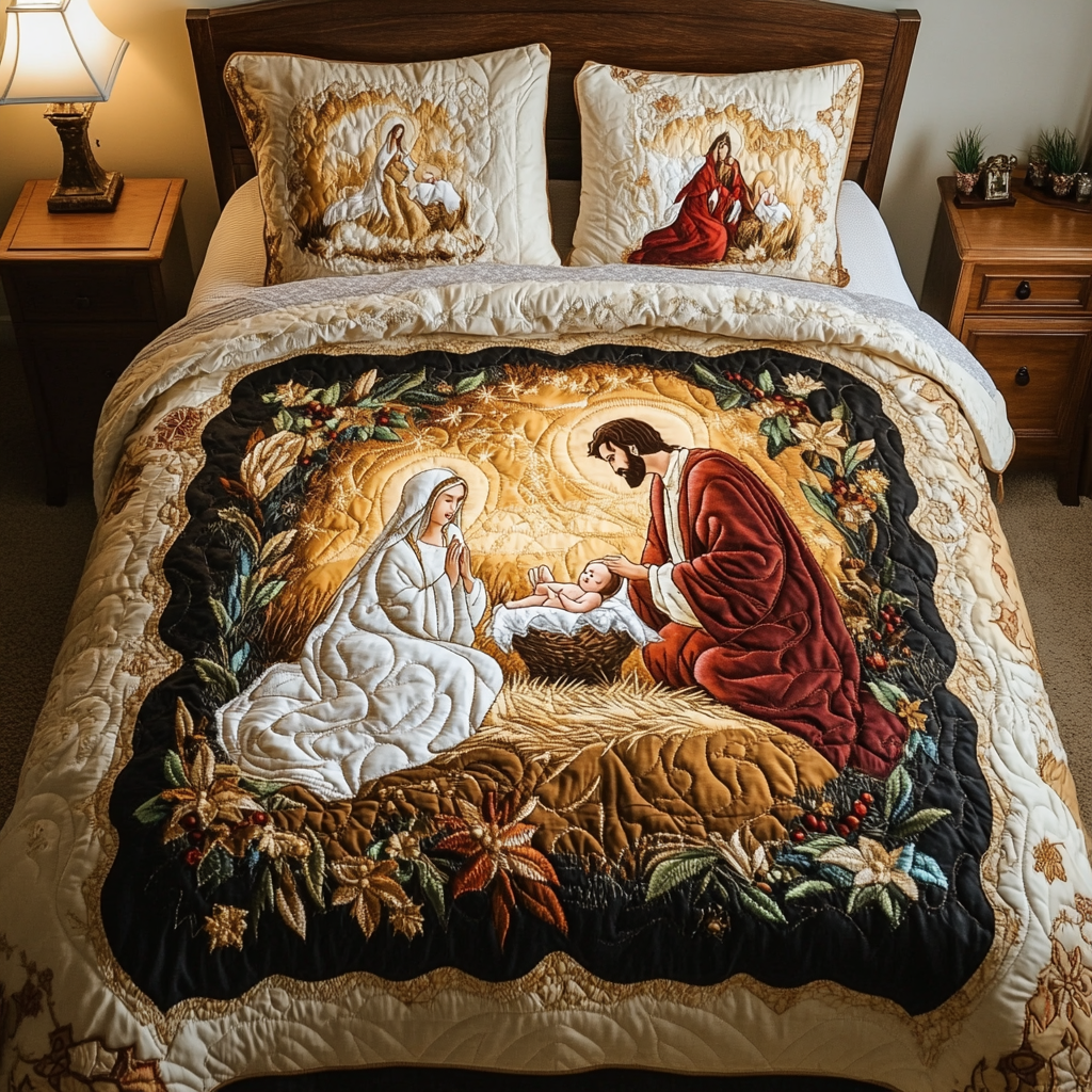 Nativity Scene TAI311024061 Quilt Bedding Set – Alpha Quilt